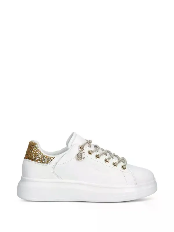 Just Cavalli Glitter Detail Lace-up Sneakers