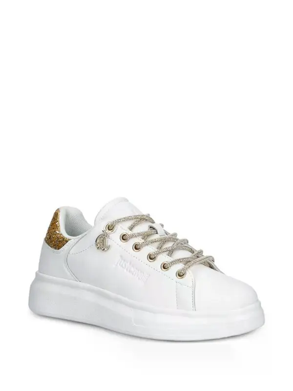 Just Cavalli Glitter Detail Lace-up Sneakers