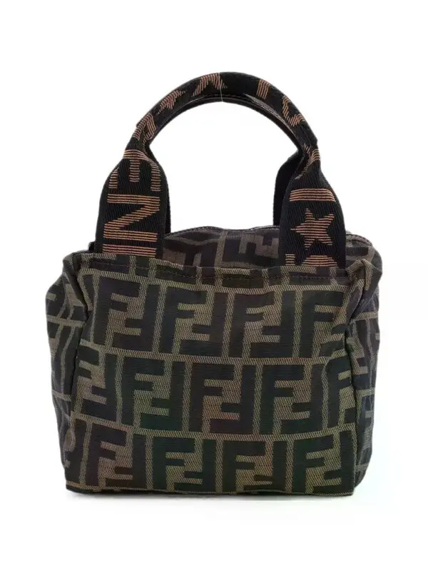 Fendi Vintage 1925 Cosmetic Zucca Canvas Mini Tote Bag