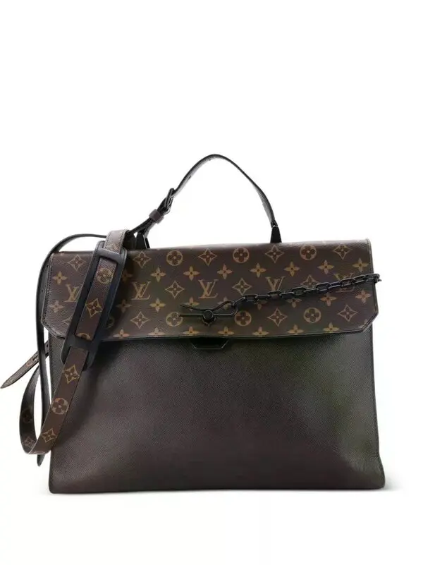 LOUIS VUITTON Robusto Briefcase Monogram Canvas And Taiga Leather Business Bag - Brown