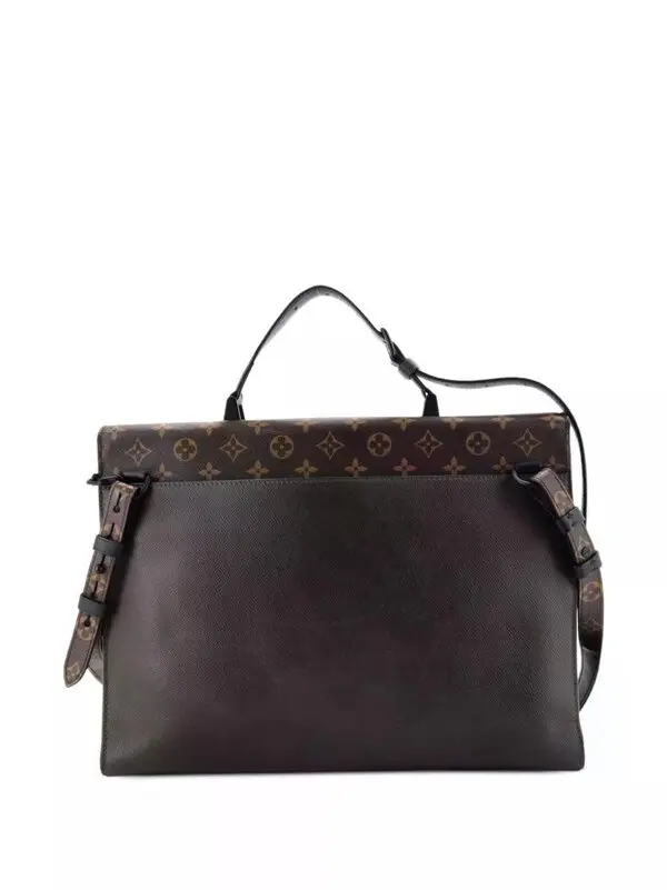 LOUIS VUITTON Robusto Briefcase Monogram Canvas And Taiga Leather Business Bag - Brown
