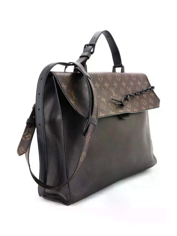 LOUIS VUITTON Robusto Briefcase Monogram Canvas And Taiga Leather Business Bag - Brown