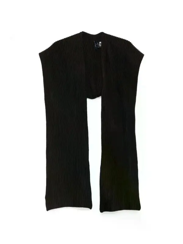 Soeur Loretta Ribbed-knit Scarf - Black