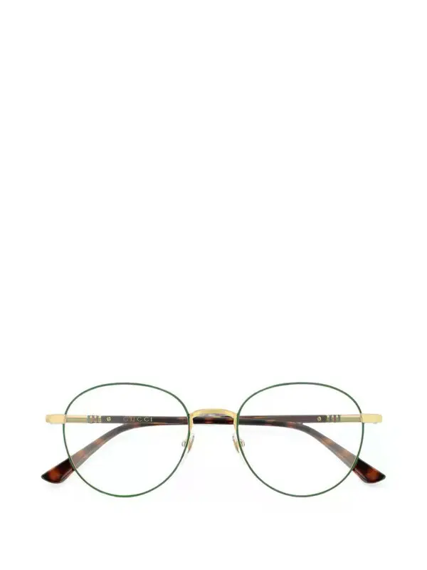 Gucci Round Frame Eyeglasses - Green