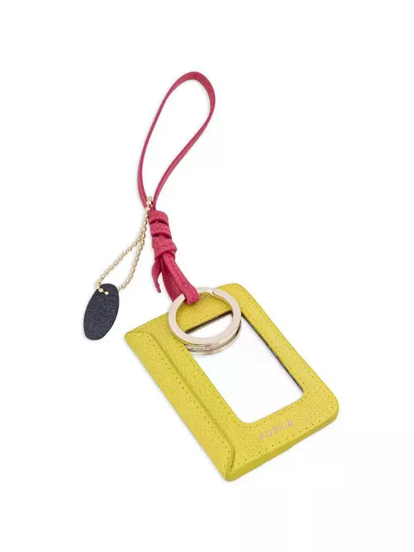 Furla Grained-leather Mirror Keyring