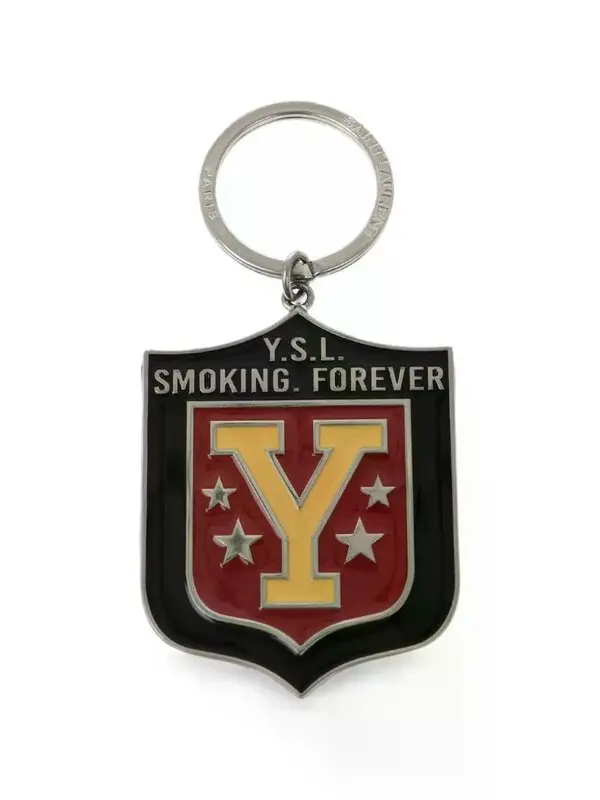 Saint Laurent Smoking Forever Enamelled Keychain