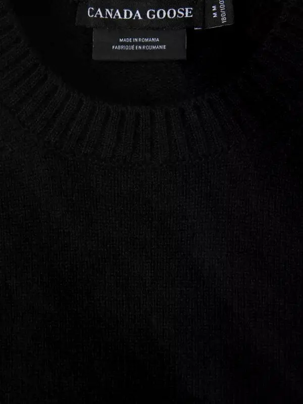 Canada Goose Logo-patch Ribbed-trim Sweater