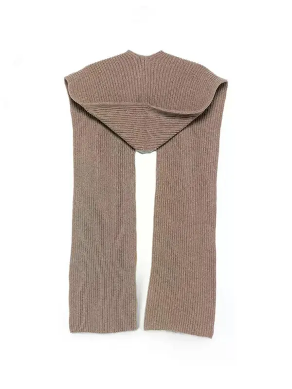 Soeur Ribbed-knit Hooded Scarf