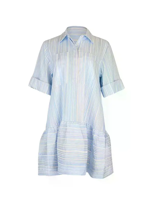 Simkhai Cris Striped Shirt Mini Dress