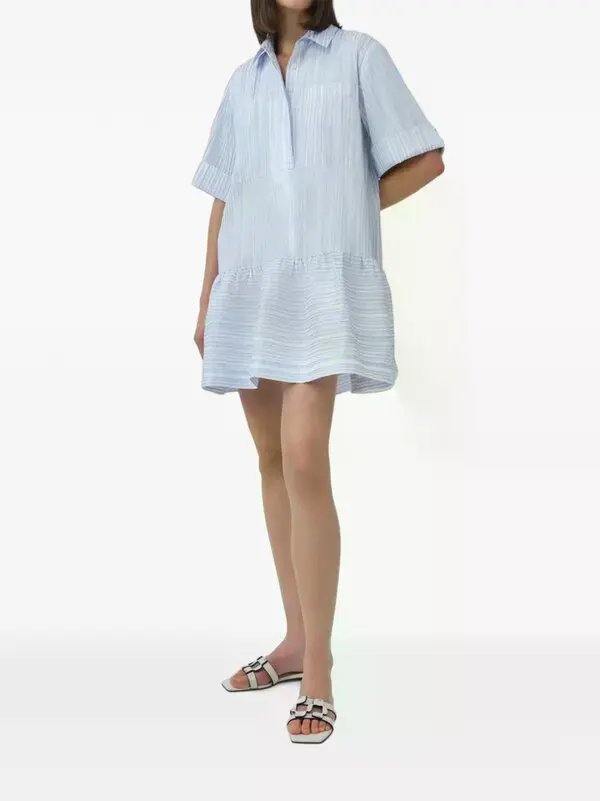 Simkhai Cris Striped Shirt Mini Dress