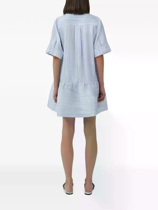 Simkhai Cris Striped Shirt Mini Dress