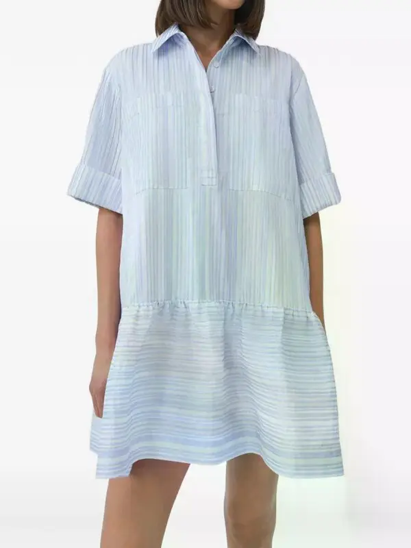 Simkhai Cris Striped Shirt Mini Dress