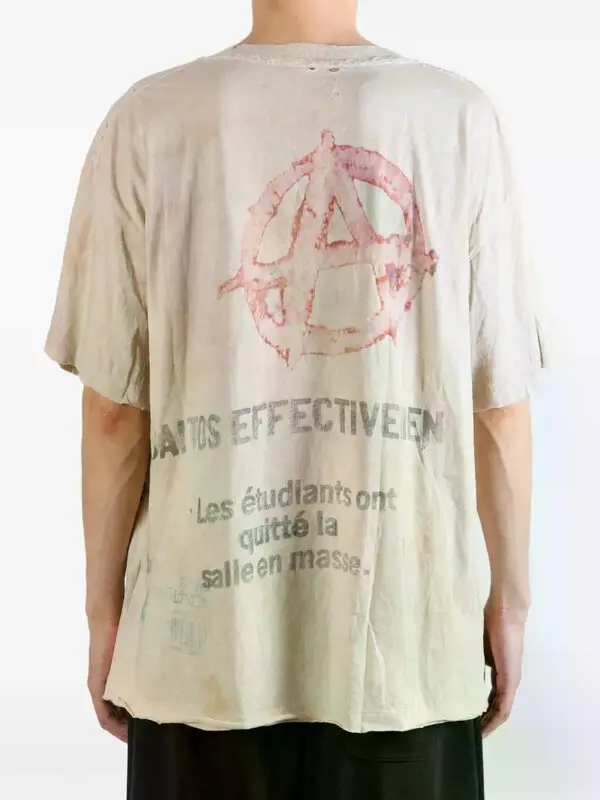 SAITOS 1940s Mickey Graphic-print Distressed T-shirt