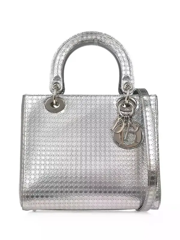 Dior 2015 Lady Two-way Handbag - Silver