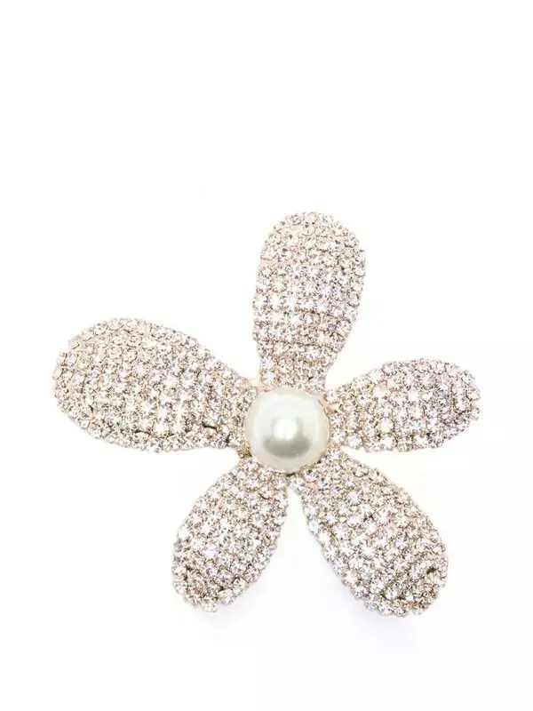 Rosantica Crystal-embellished Faux-pearl Brooch - Gold