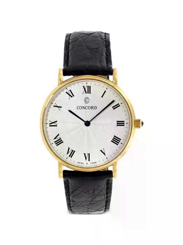 CONCORD 34mm Yellow Gold Watch With Silver-tone Dial - White