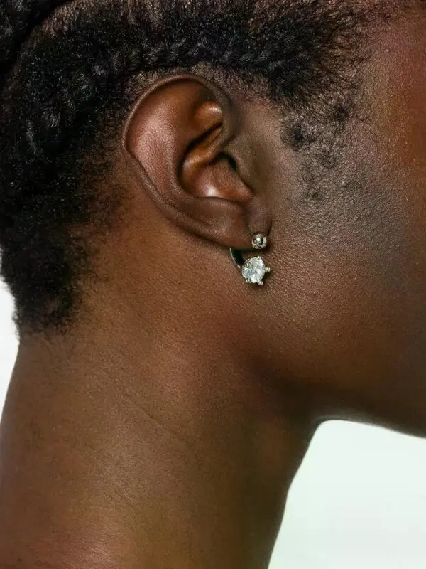 PANCONESI Nova Curved Earrings - Silver