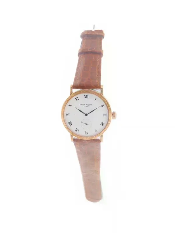 Patek Philippe Calatrava Automatic Watch With Leather Strap - White
