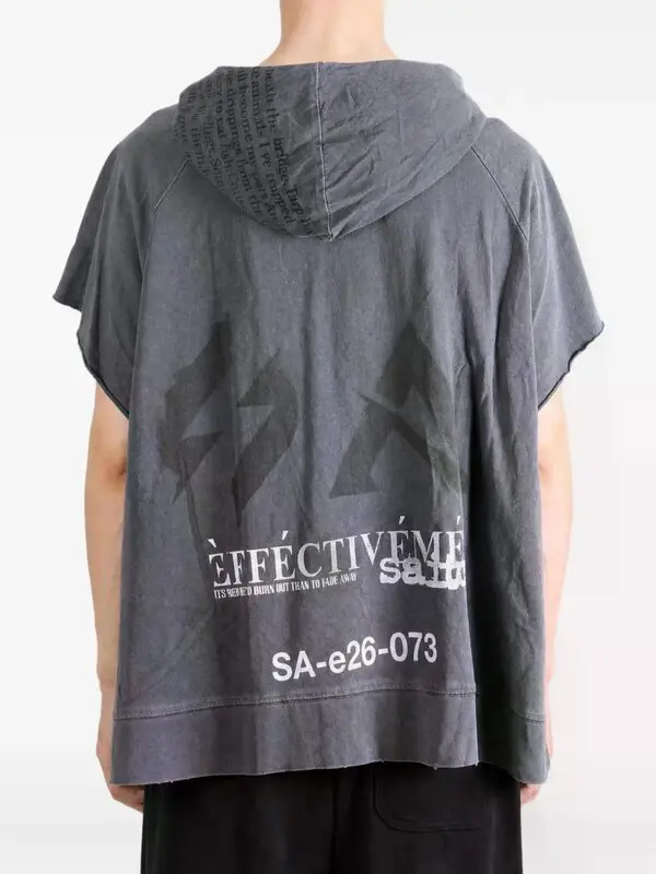 SAITOS X Nirvana Graphic-print Short-sleeve Hoodie