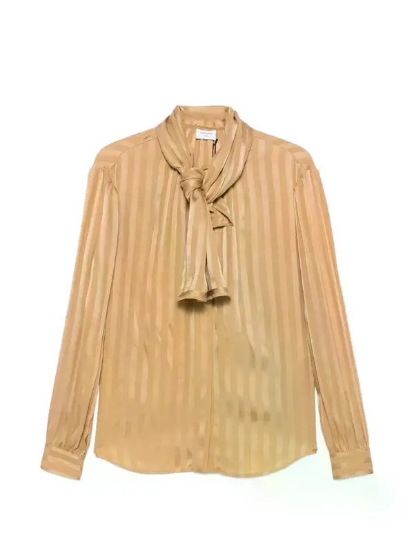 Saint Laurent Striped Pussy-bow Blouse