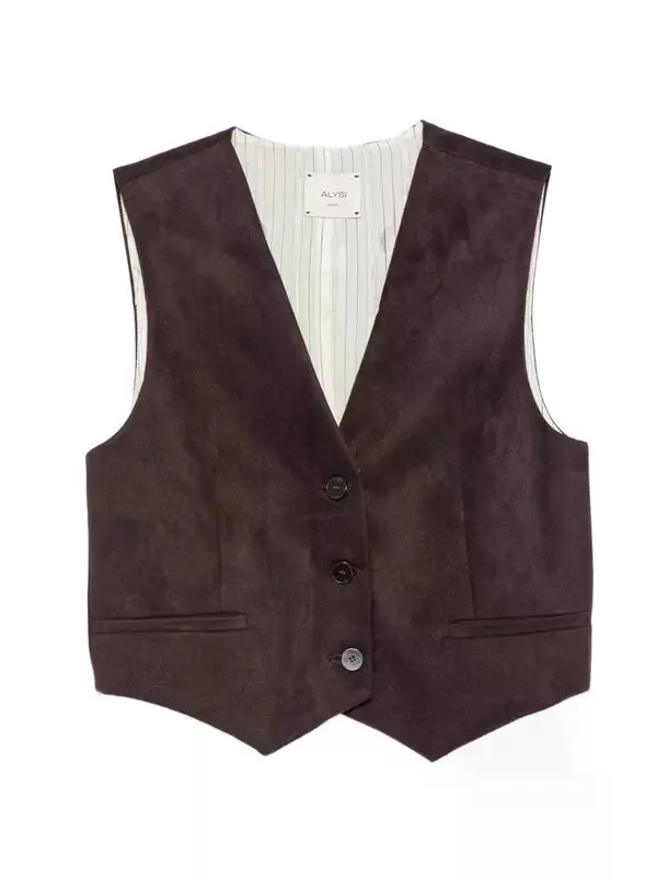 ALYSI Suede Effect Waistcoat