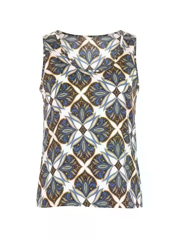 Marella Geometric-print Sleeveless Top