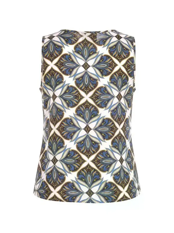 Marella Geometric-print Sleeveless Top