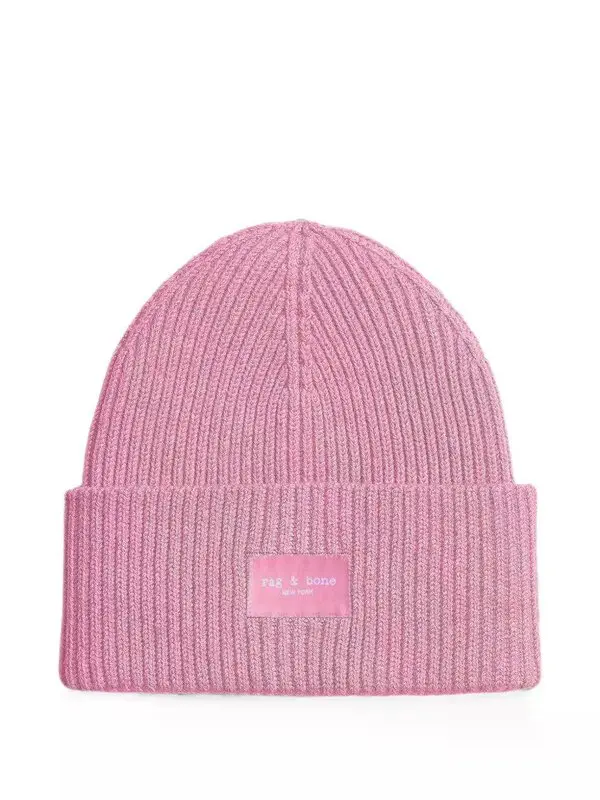 Rag & Bone Ribbed Beanie Hat - Pink