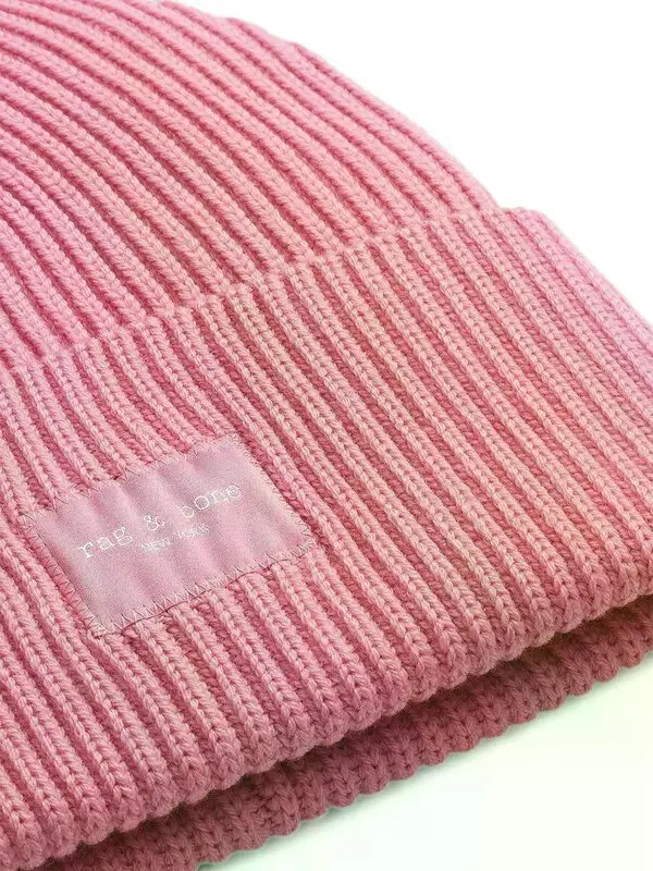 Rag & Bone Ribbed Beanie Hat - Pink