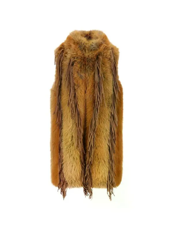 UNCOMMON Fringe-detail Faux Fur Vest