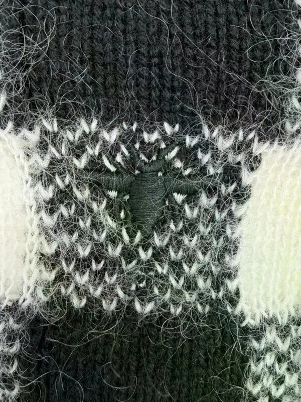 Dior Block-check Knit Sweater