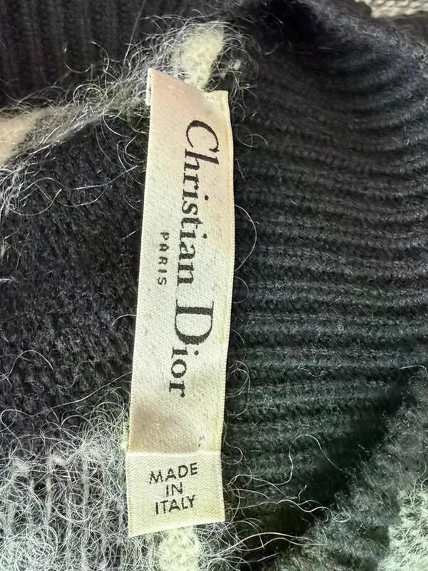 Dior Block-check Knit Sweater