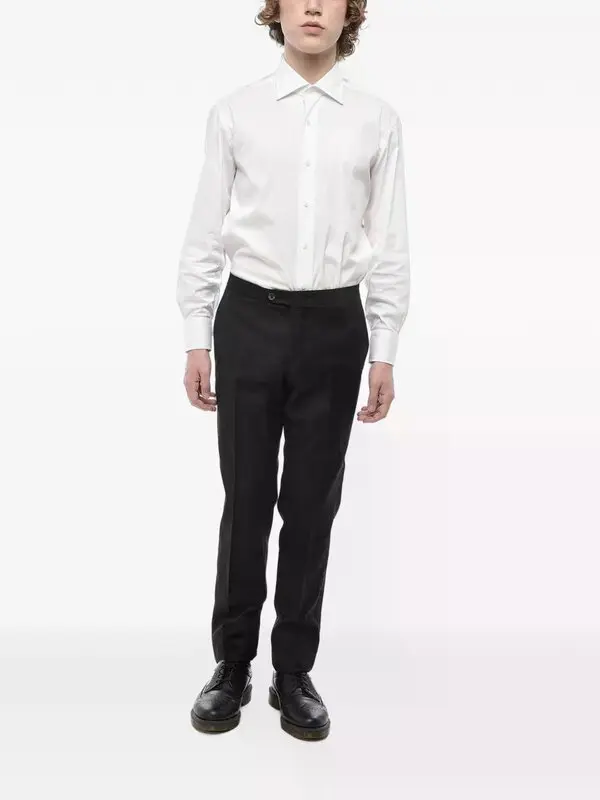 Corneliani Academy Pressed-crease Wool Tailored Trousers