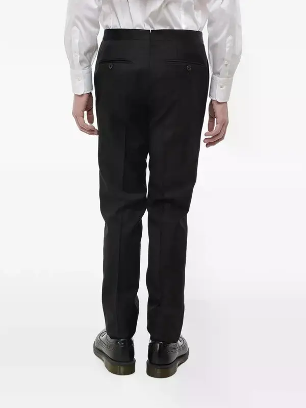 Corneliani Academy Pressed-crease Wool Tailored Trousers