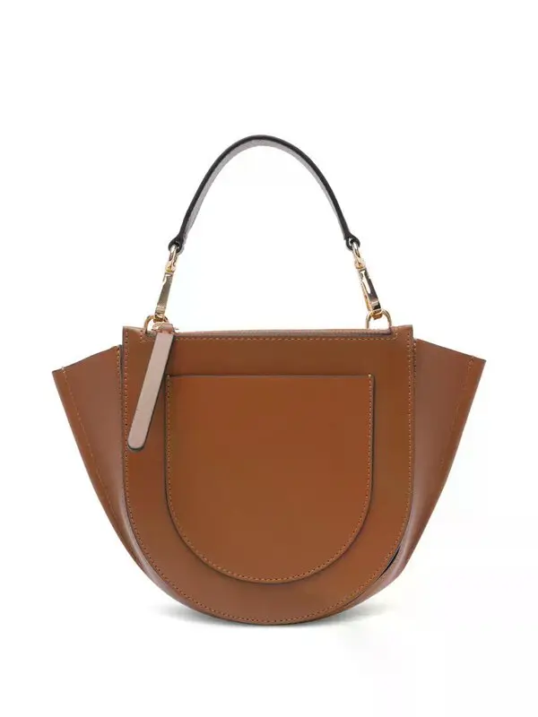 WANDLER Mini Hortensia Leather Clutch Bag