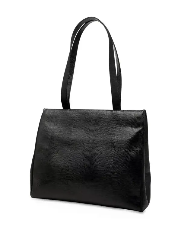 FERRAGAMO 2000-2026 Lizard Embossed Leather Vara Tote Bag
