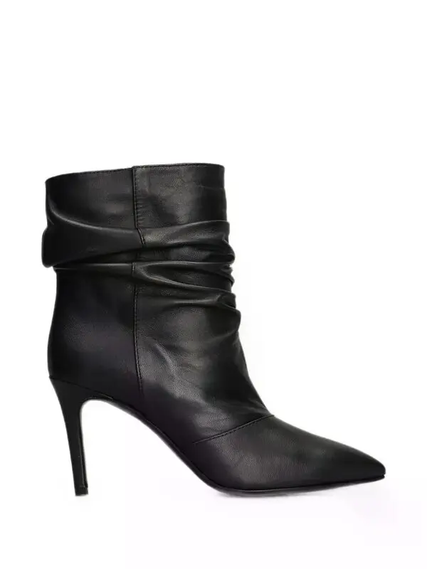 VIA ROMA 15 Ruched Pointed-toe Ankle Boots