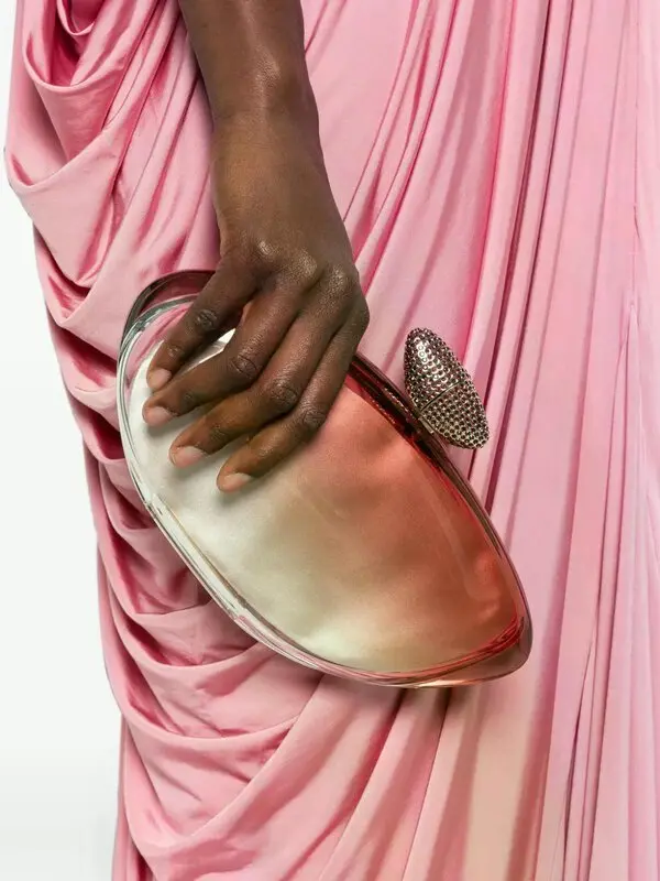 Benedetta Bruzziches Crystal-embellished Ombré Clutch Bag - Pink