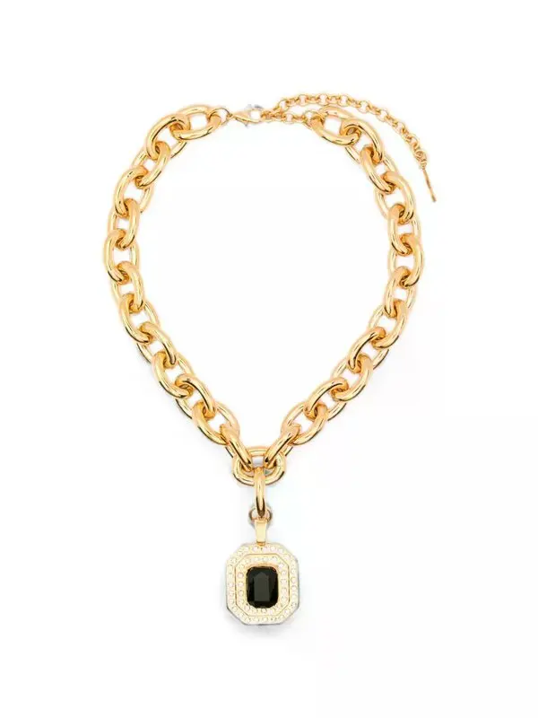 Alessandra Rich Crystal-embellished Curb-link Necklace