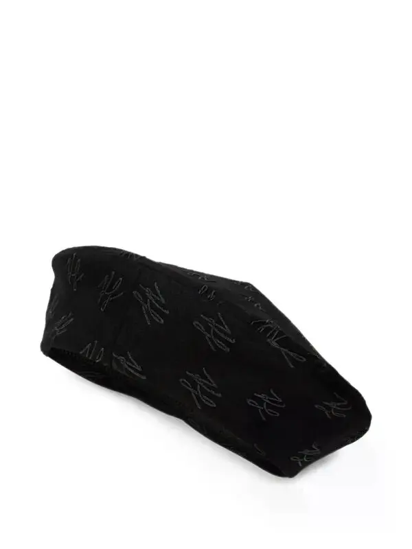 Karl Lagerfeld K/autograph Glitter Beret - Black