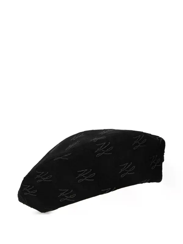 Karl Lagerfeld K/autograph Glitter Beret - Black