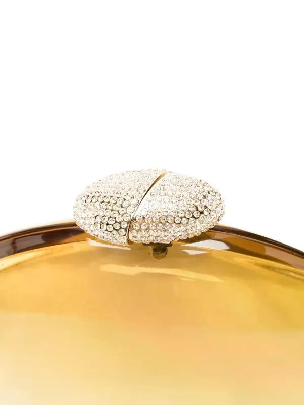Benedetta Bruzziches Ariel Crystal-embellished Clutch Bag - Orange