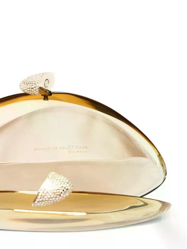 Benedetta Bruzziches Ariel Crystal-embellished Clutch Bag - Orange