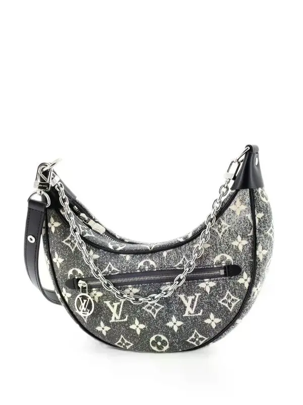 LOUIS VUITTON Loop Handbag Monogram Jacquard Denim Hobo Bag