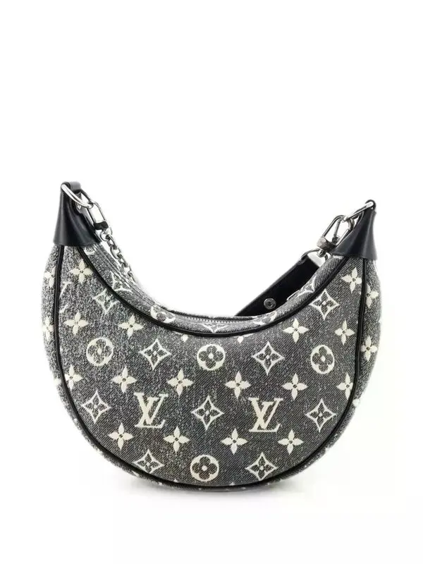 LOUIS VUITTON Loop Handbag Monogram Jacquard Denim Hobo Bag