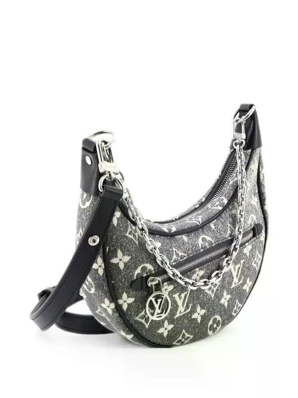 LOUIS VUITTON Loop Handbag Monogram Jacquard Denim Hobo Bag