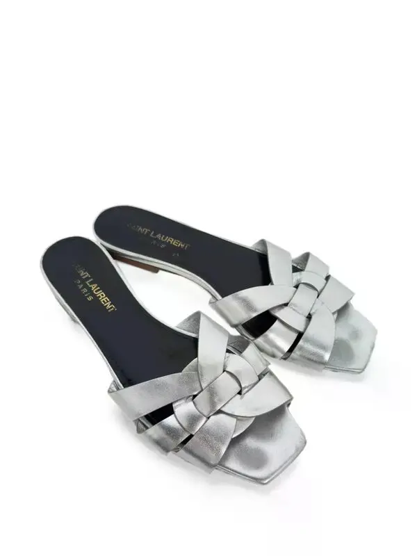 Saint Laurent Tribute Woven Slides