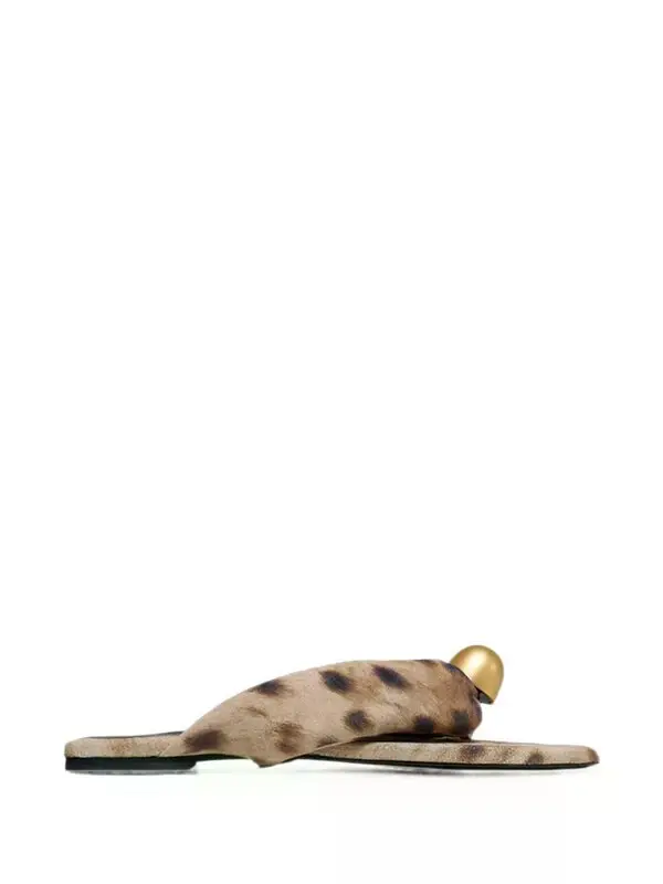 VANDA NOVAK Florence Leopard-print Sandals