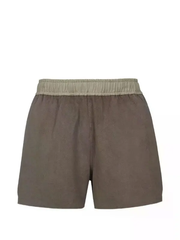 Mcm Ultrasuede Logo Shorts