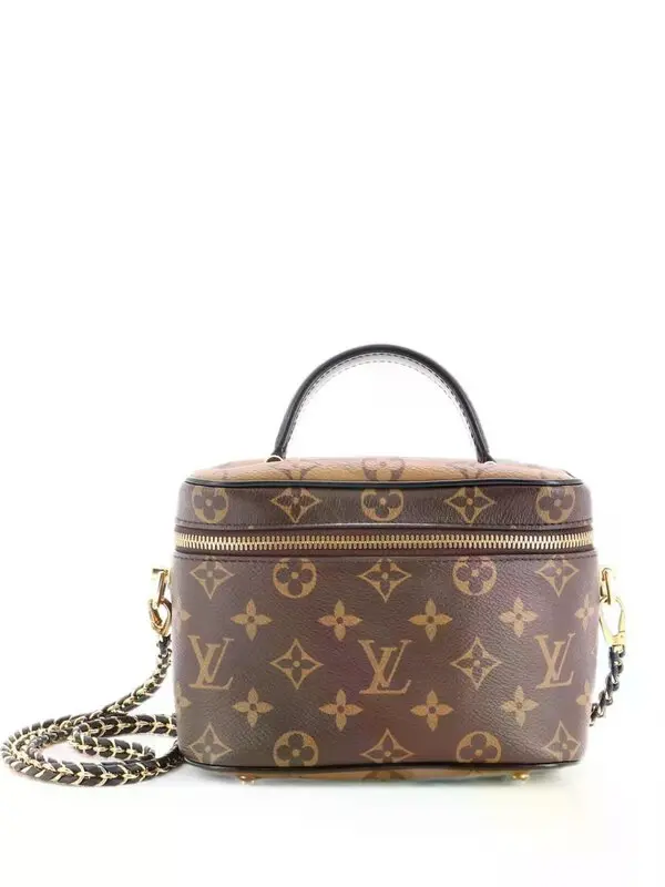 LOUIS VUITTON Vanity Handbag Reverse Monogram Canvas Pm Satchel
